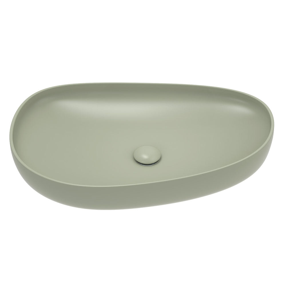 Pebble Large Above Counter Basin - Matte Olive — Christopher Alexander